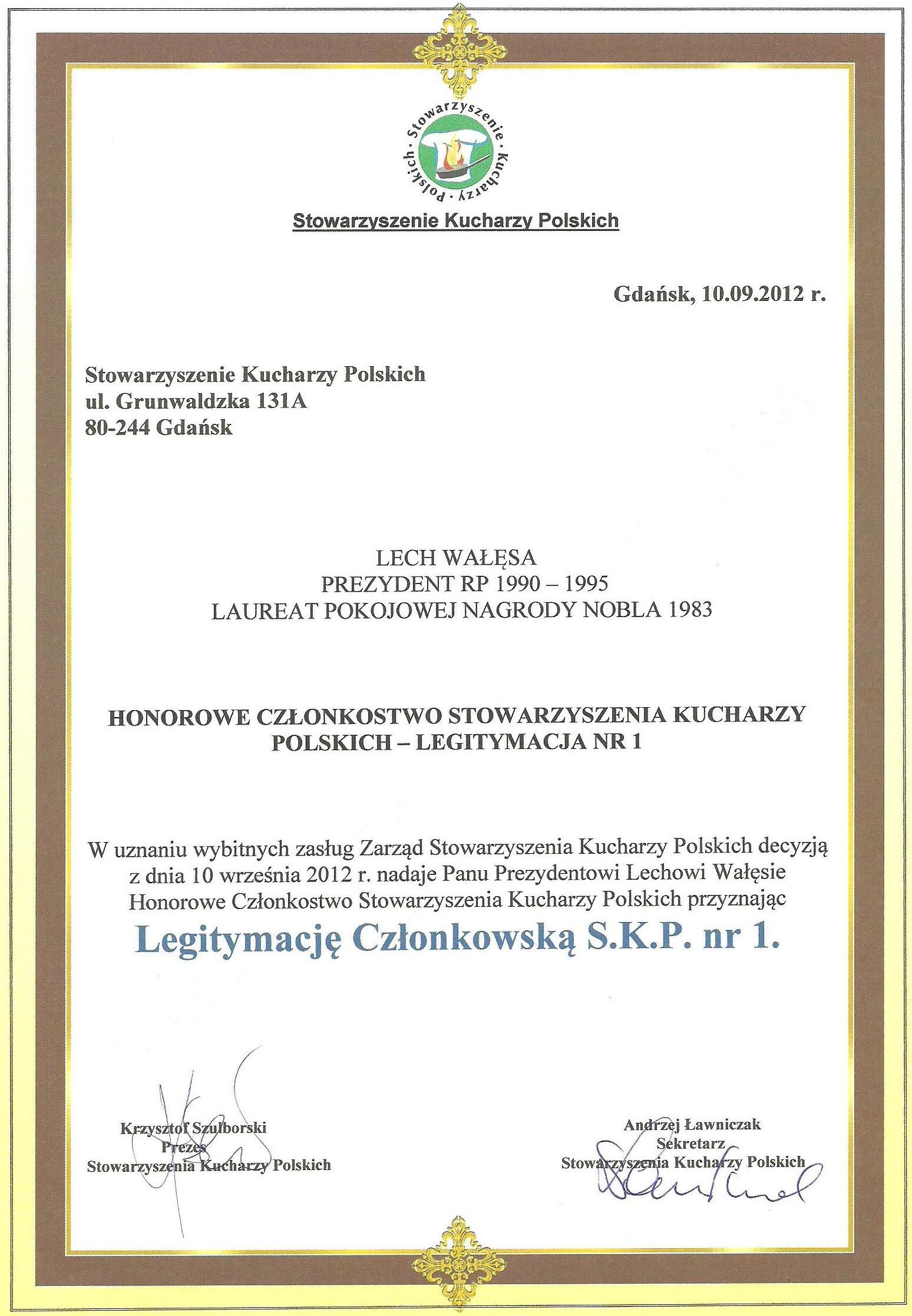 LECH WAŁĘSA | KUCHARZE.PL